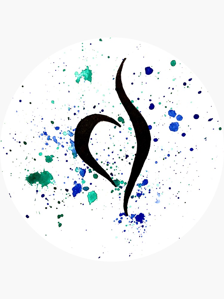 "Watercolor Splatter NEDA Symbol" Sticker by emcca5608 | Redbubble