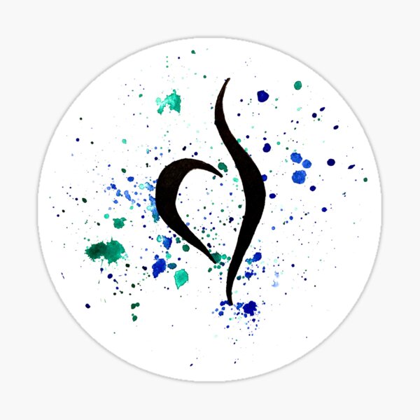 "Watercolor Splatter NEDA Symbol" Sticker by emcca5608 | Redbubble