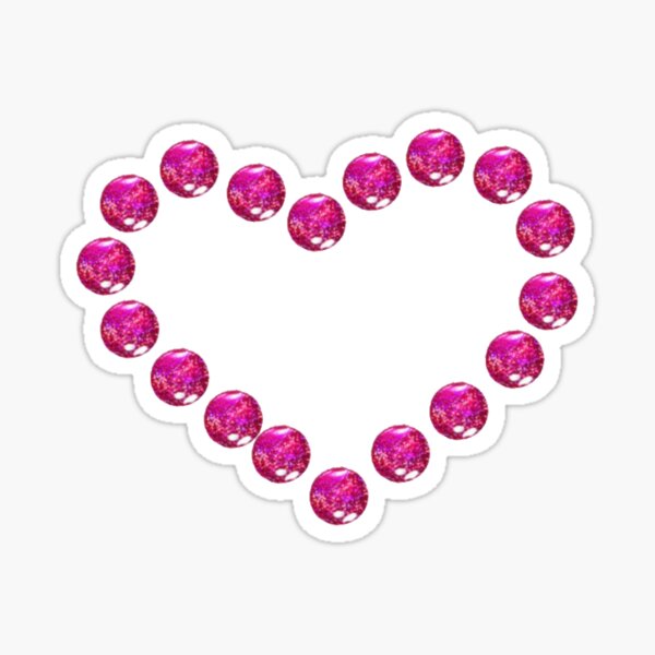 "pink gem heart" Sticker for Sale by cruzzell | Redbubble