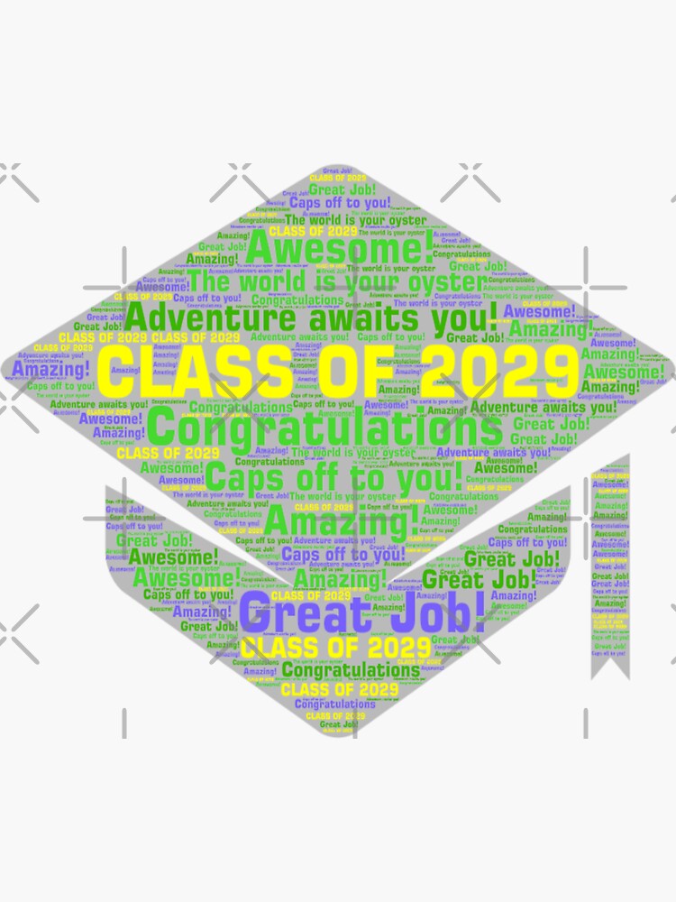 "Class of 2029" Sticker for Sale by HappinessWorld | Redbubble
