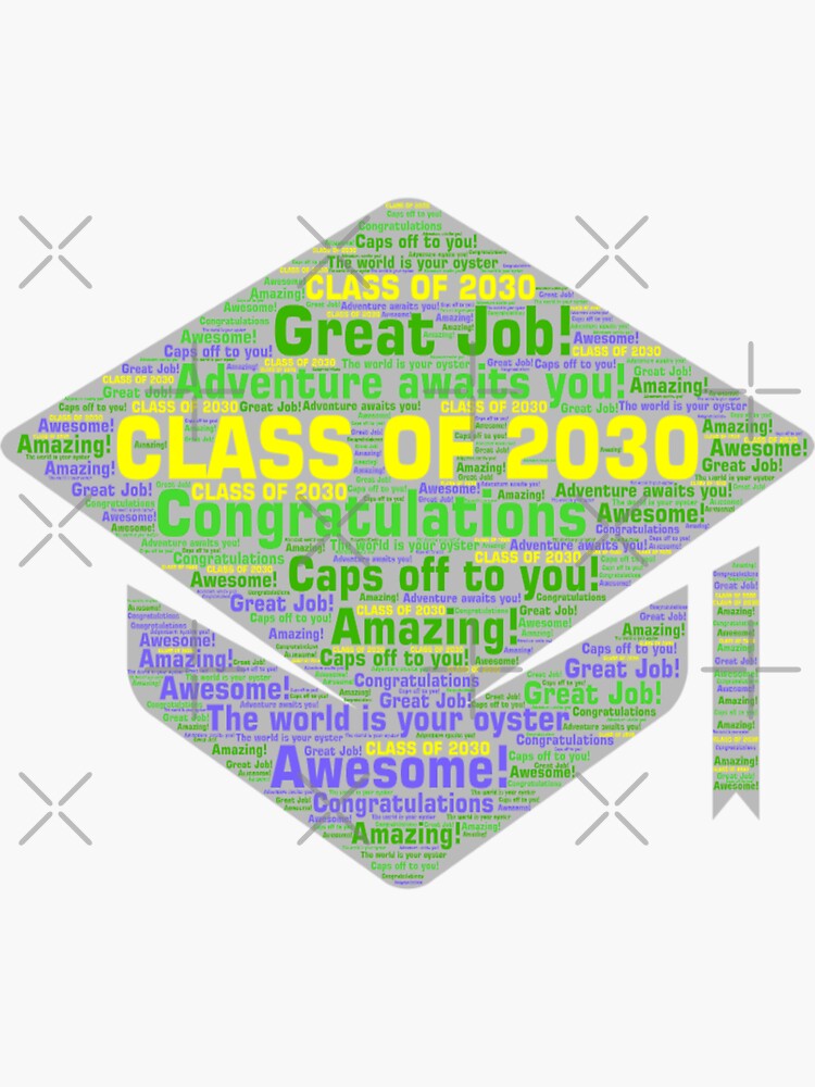 "Class of 2030" Sticker by HappinessWorld | Redbubble