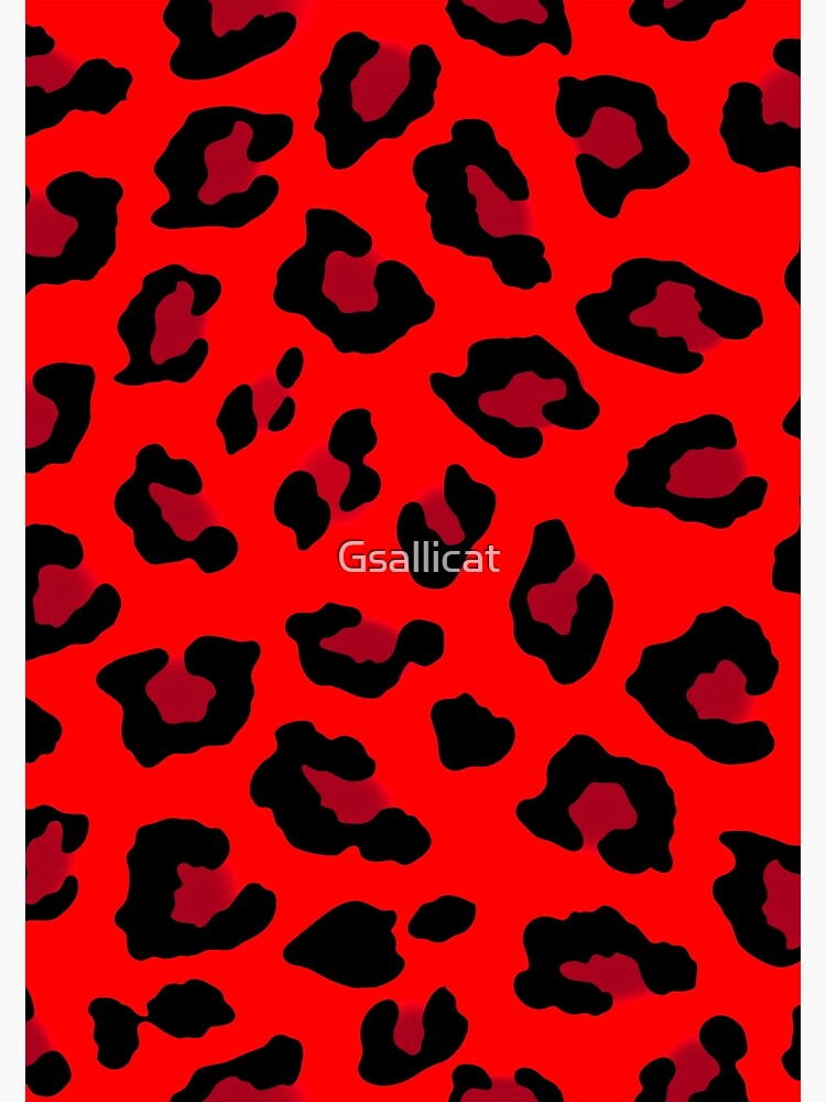 "Red Leopard Print" Poster for Sale by Gsallicat | Redbubble