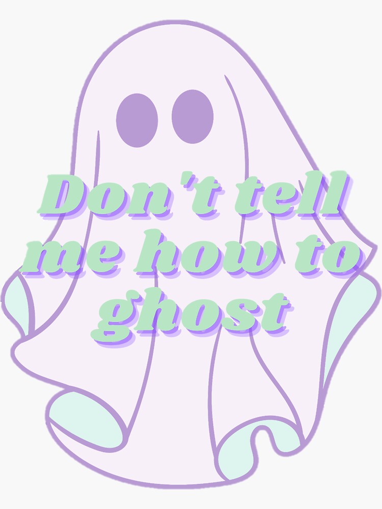 "Purple Halloween Ghost " Sticker for Sale by love-struck | Redbubble