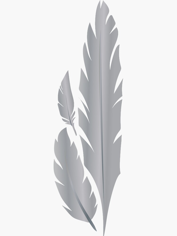 "Hawkmoon Silver Feathers" Sticker by -Panda-Monium- | Redbubble