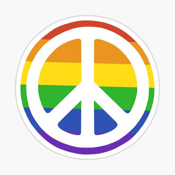 "Gay Pride Peace Sign" Sticker for Sale by Syd-Crisis | Redbubble