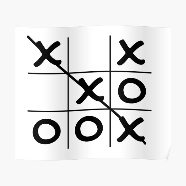 "Tic Tac Toe Board" Poster for Sale by CianiCentral | Redbubble