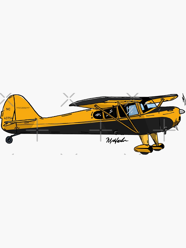 "1955 Taylorcraft N43754" Sticker for Sale by Statepallets | Redbubble