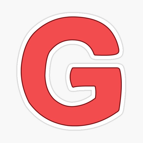 Pegatina for Sale con la obra «letra g roja» de ZiphGames | Redbubble