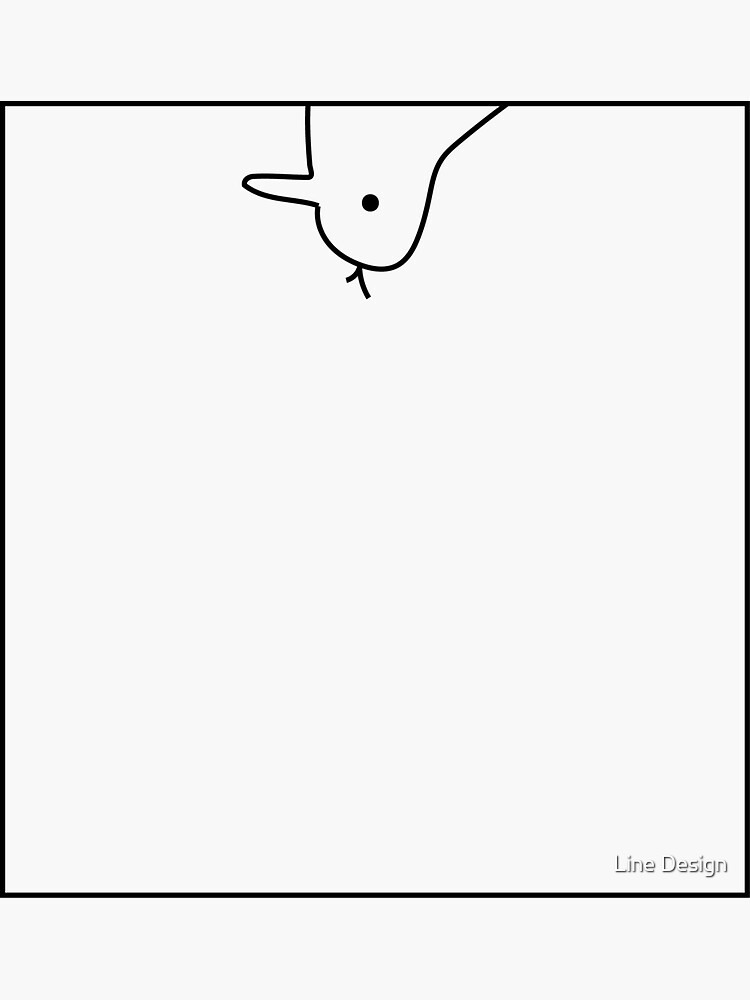 "Derpy Seagull Head Outline" Sticker for Sale by iqian | Redbubble