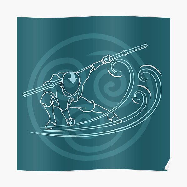 "Aang Airbending - Avatar the Last Airbender " Poster for Sale by ...