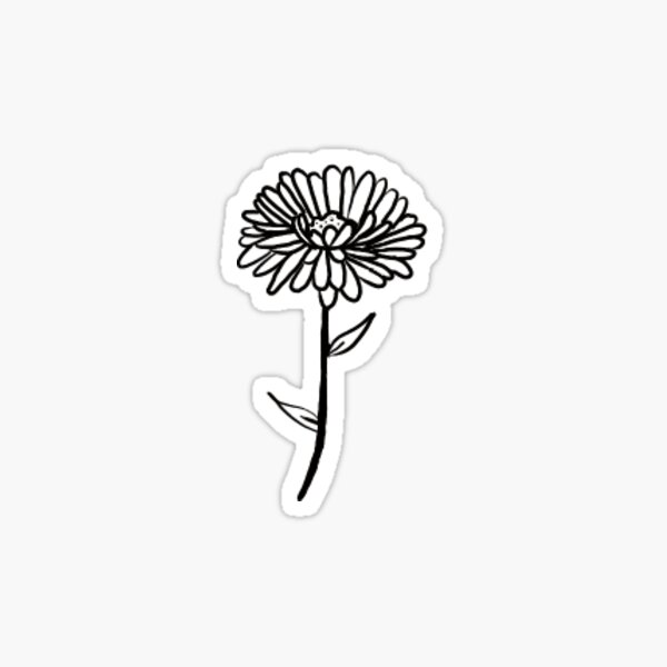 "Aster Flower design" Sticker for Sale by botanicalmystic | Redbubble