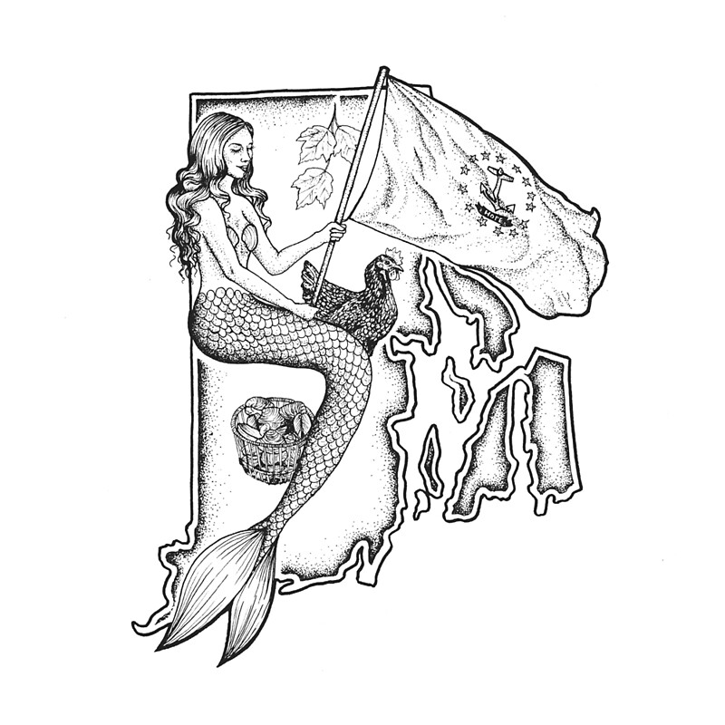 "Rhode Island Mermaid" by Elizabeth Weglein | Redbubble