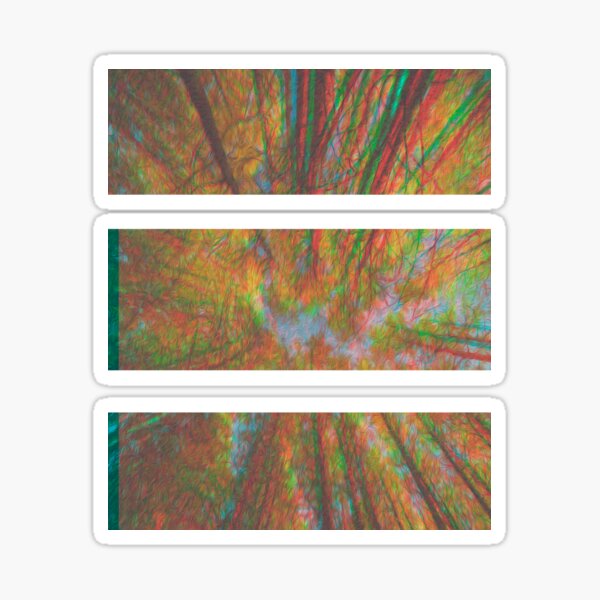 "Trippy glitchy tree" Sticker for Sale by Arva-Designs | Redbubble