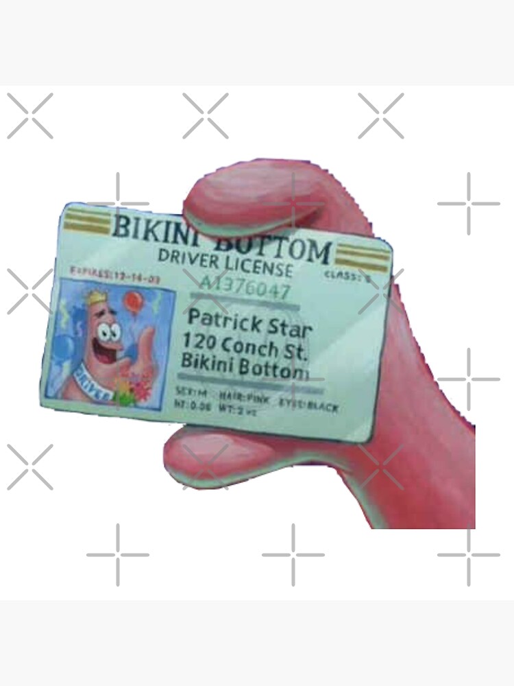 Póster «licencia de conducir de patrick star» de farahshabanaa | Redbubble