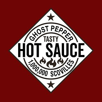 "Ghost Pepper Hot Sauce Label" Sticker for Sale by DetourShirts | Redbubble
