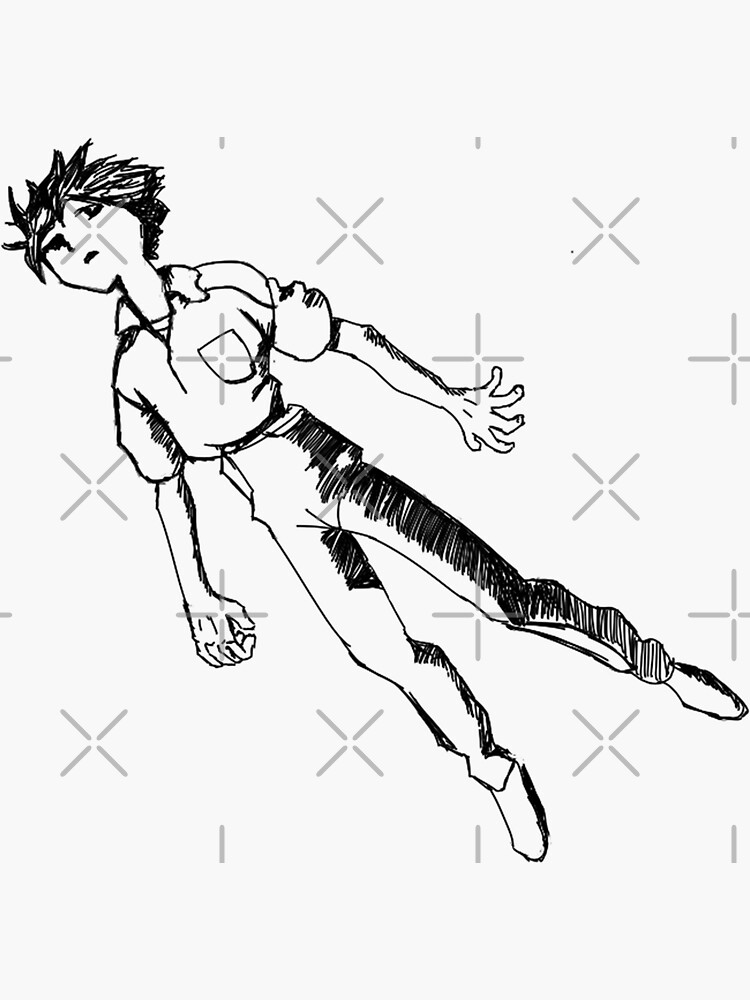 "Evangelion Shinji Floating" Sticker for Sale by iamhaise | Redbubble
