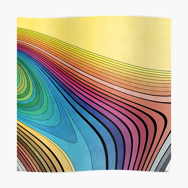 "Colorful background Fluid Lines - Parametric Design" Poster by BabiArt ...