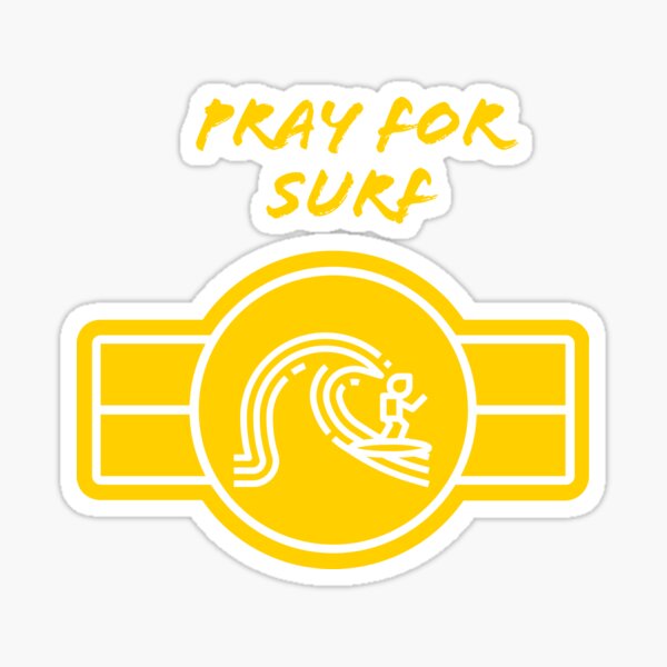 "Pray for surf" Sticker for Sale by Erick9 | Redbubble