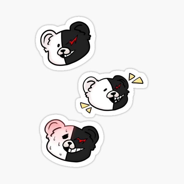 "Monokuma Sticker Pack" Sticker for Sale by sailor-sketches | Redbubble