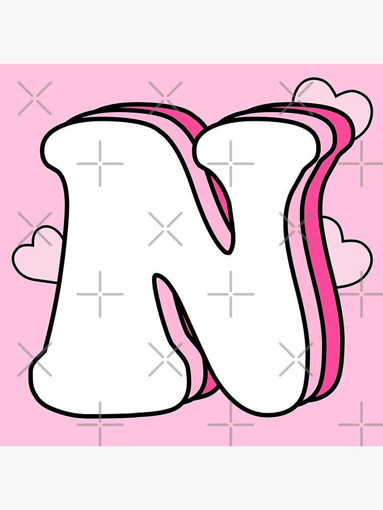 "N letter - soft girl aesthetic" Poster for Sale by elizastreet | Redbubble