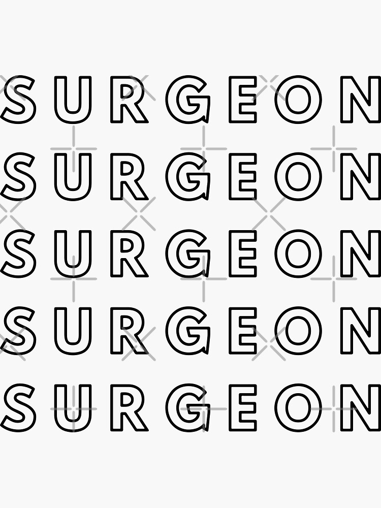 "Surgeon Pocket Pattern design - Operating room" Sticker by ...
