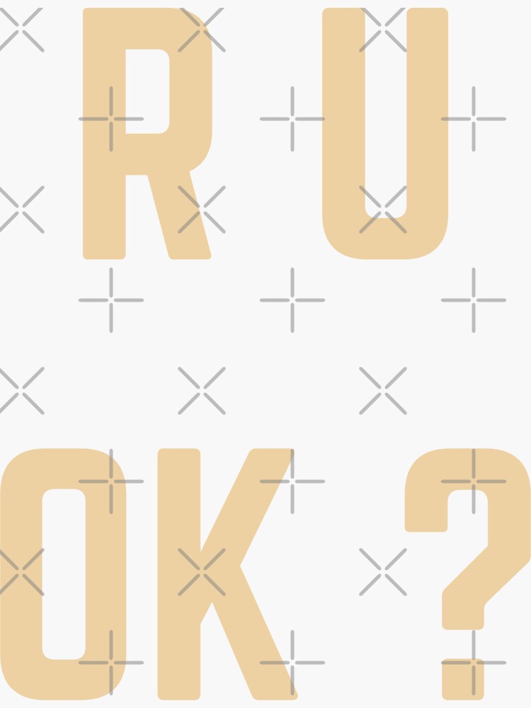 "R U Ok?" Sticker for Sale by arnabbabai | Redbubble