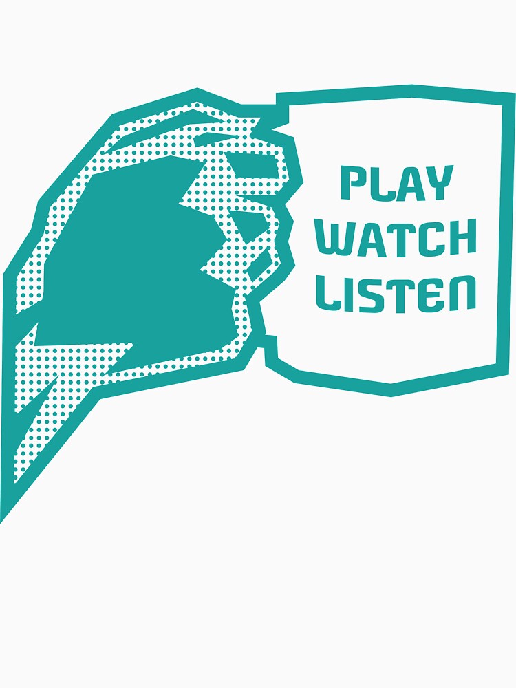 "Play, Watch, Coffee (teal)" T-shirt for Sale by PlayWatchListen ...
