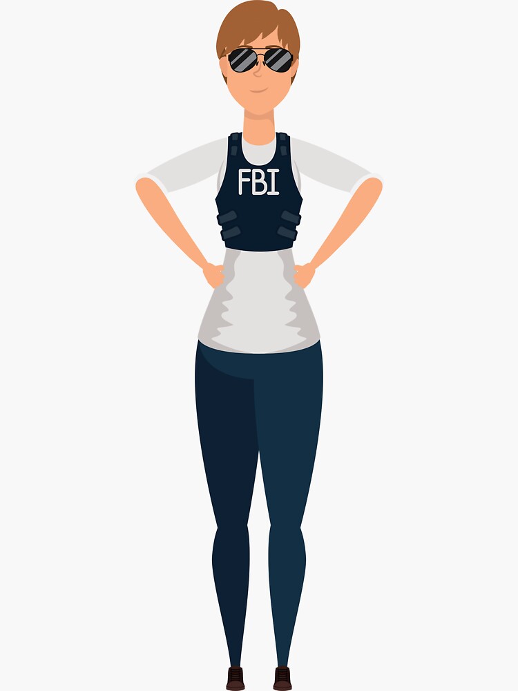 "FBI Cool Woman" Sticker for Sale by ZodesignArt | Redbubble