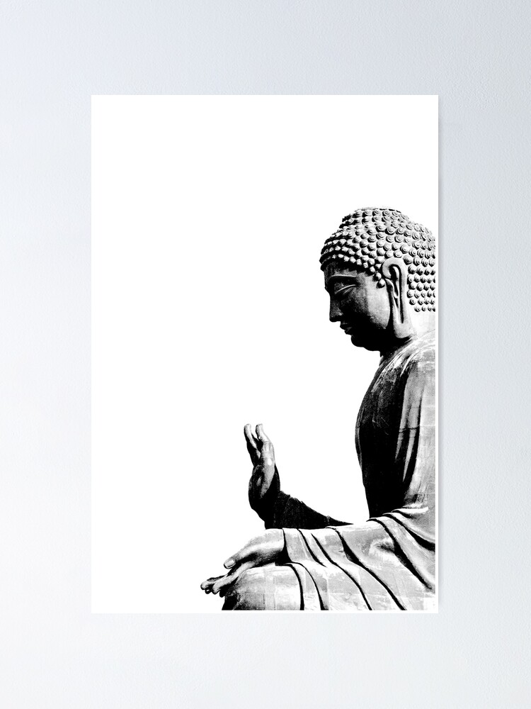 "Sitting Buddha minimal art canvas" Poster by Ienso | Redbubble