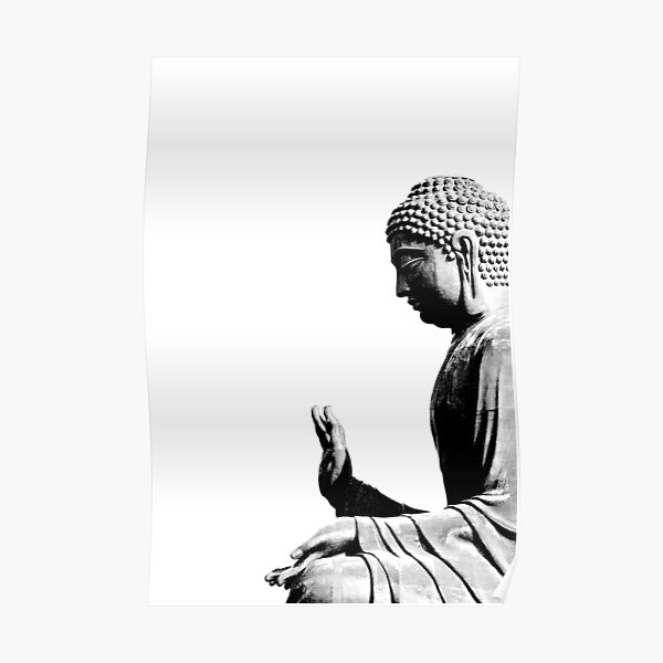 "Sitting Buddha minimal art canvas" Poster by Ienso | Redbubble