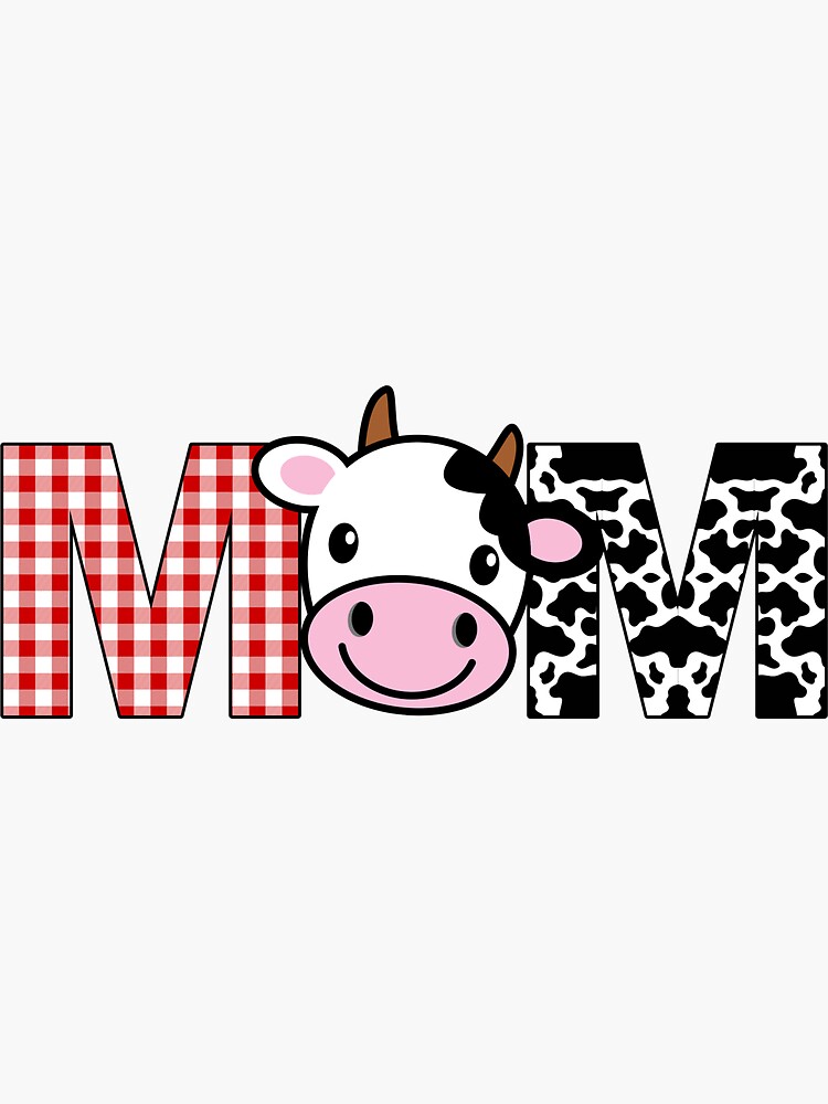 "Cow Mom" Sticker by autlu | Redbubble