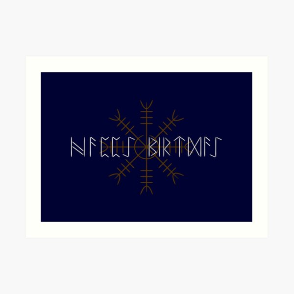 "Happy Birthday Viking Runes" Art Print for Sale by neon-light | Redbubble