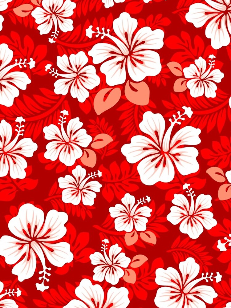 "Hawaiian Aloha Shirt Pattern — Red" iPhone Case for Sale by ...