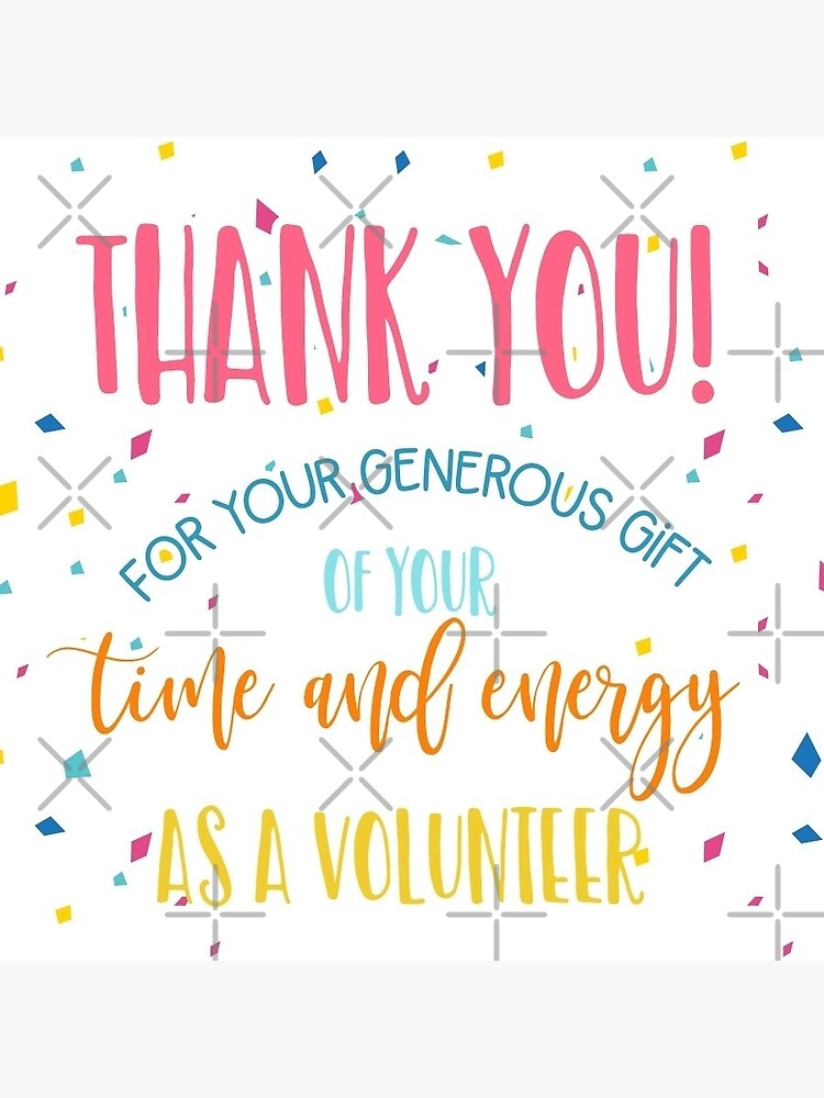 Volunteer Appreciation Cards Volunteer Thank You Volunteer