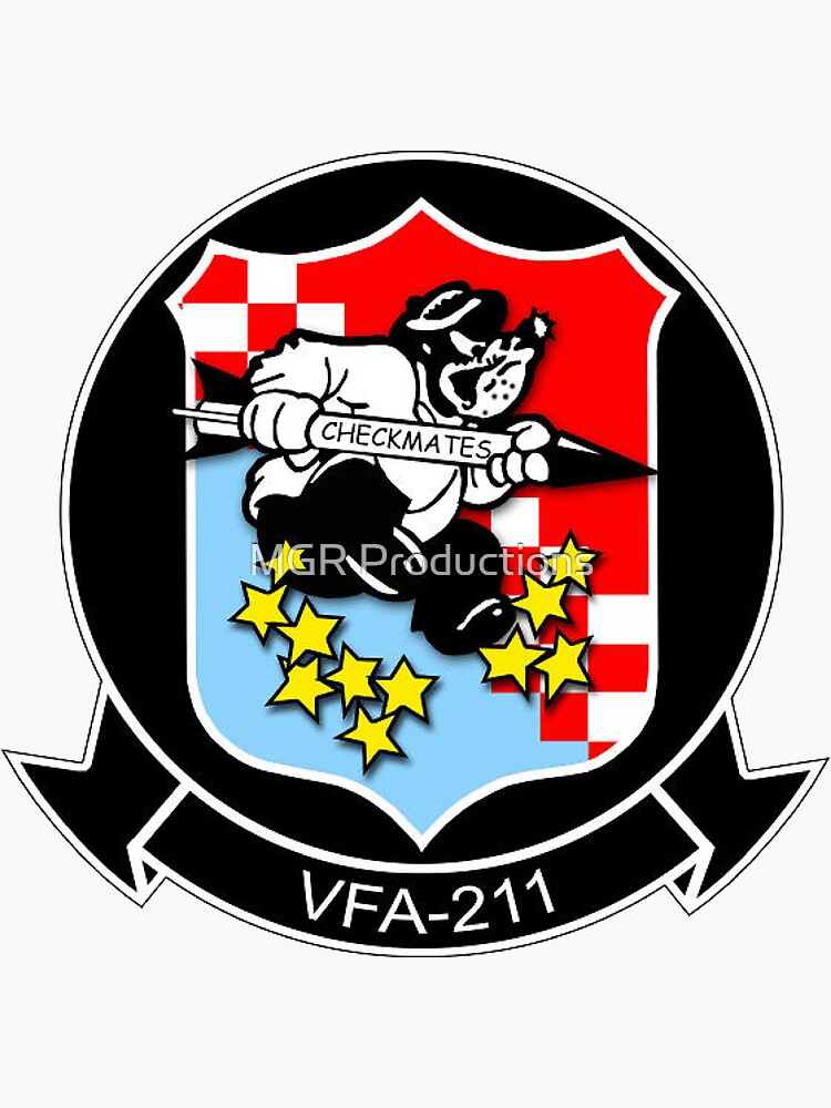 "VFA-211 Checkmates" Sticker for Sale by Quatrosales | Redbubble