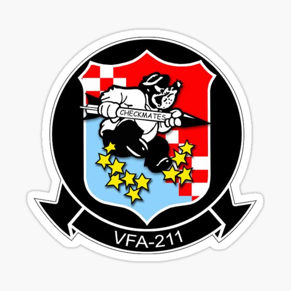 "VFA-211 Checkmates" Sticker for Sale by Quatrosales | Redbubble