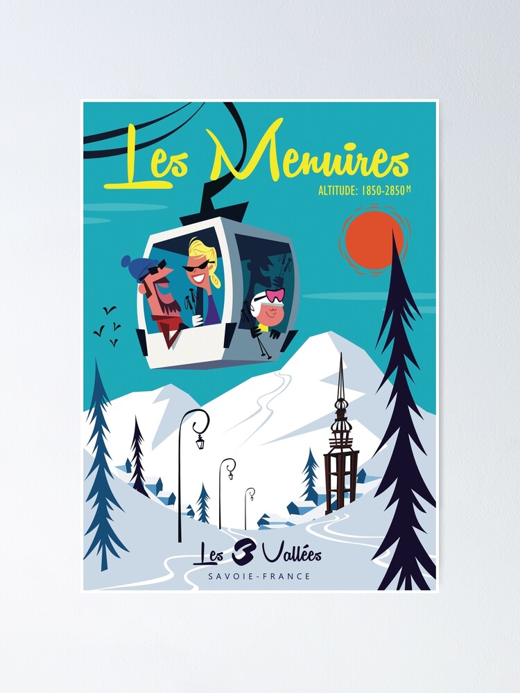 Poster « Affiche Les Menuires », par GAGodel | Redbubble