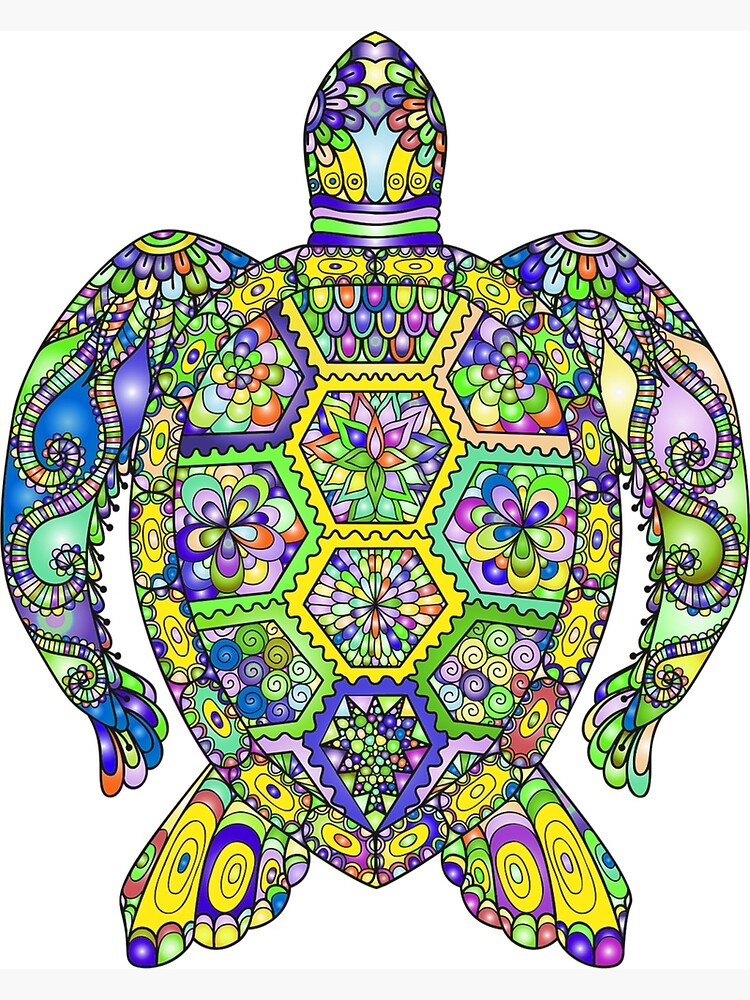 "Ornamental Decorative Turtle" Poster for Sale by saturday-sun | Redbubble