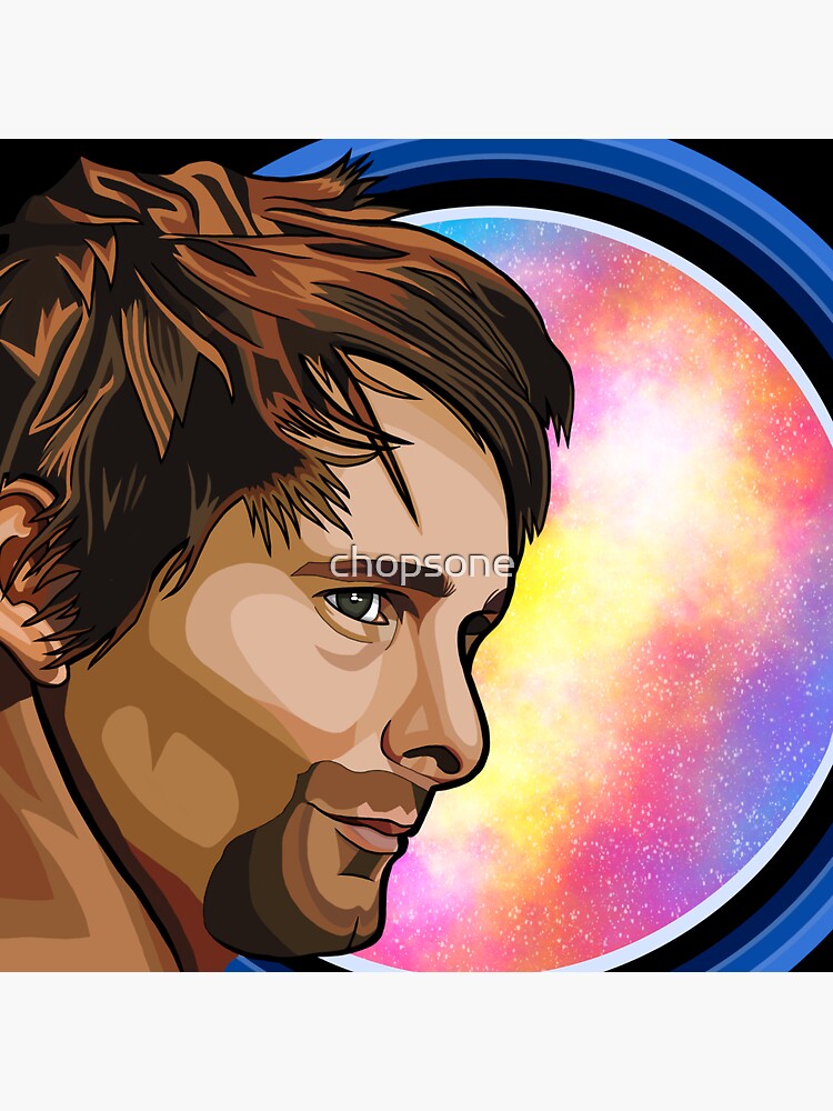 "Matt Bellamy Space Themed Digital Art" Sticker for Sale by chopsone ...