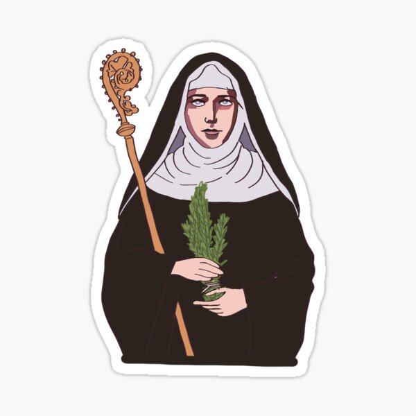 "ST HILDEGARD OF BINGEN" Sticker for Sale by Shortstorey | Redbubble