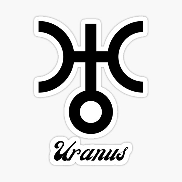 "Uranus symbol" Sticker by Teesgeek | Redbubble