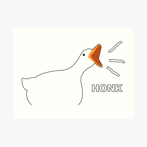 "Honk Angry Goose Meme" Art Print by CurbsideDeli | Redbubble