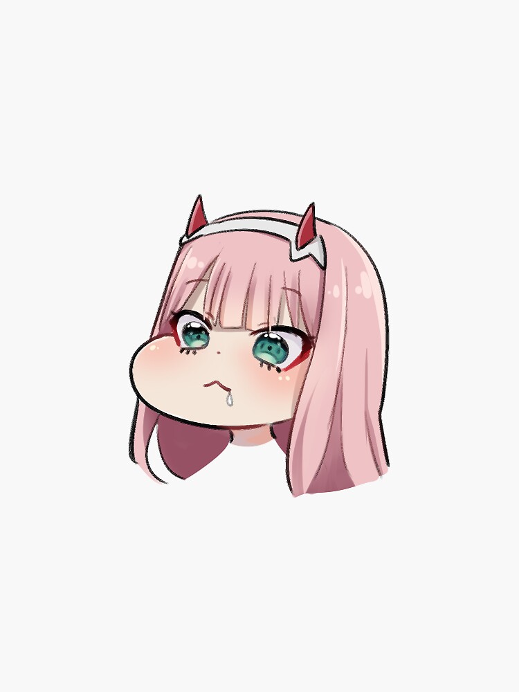 "Chibi Zero Two" Sticker for Sale by morellon | Redbubble