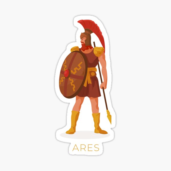 "Ares Greek Mythology" Sticker for Sale by Mimic-Gaming-Co | Redbubble