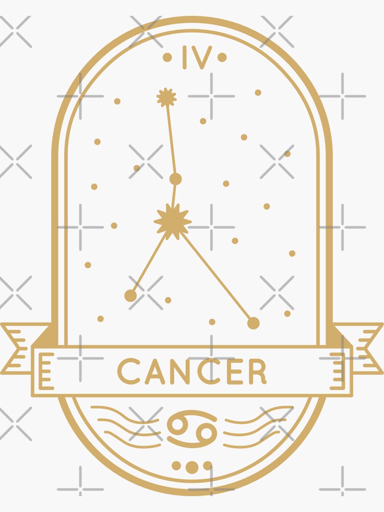 "Cancer Gold Sigil" Sticker by Mimic-Gaming-Co | Redbubble