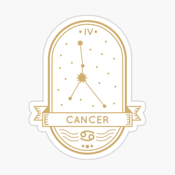 "Cancer Gold Sigil" Sticker by Mimic-Gaming-Co | Redbubble