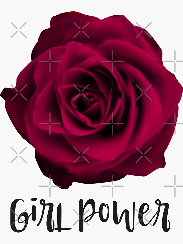 "Girl Power Red Rose Aesthetic Graphic" Sticker for Sale by cation ...