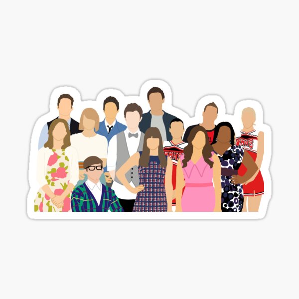 "Glee cast" Sticker for Sale by moviedomsticker | Redbubble