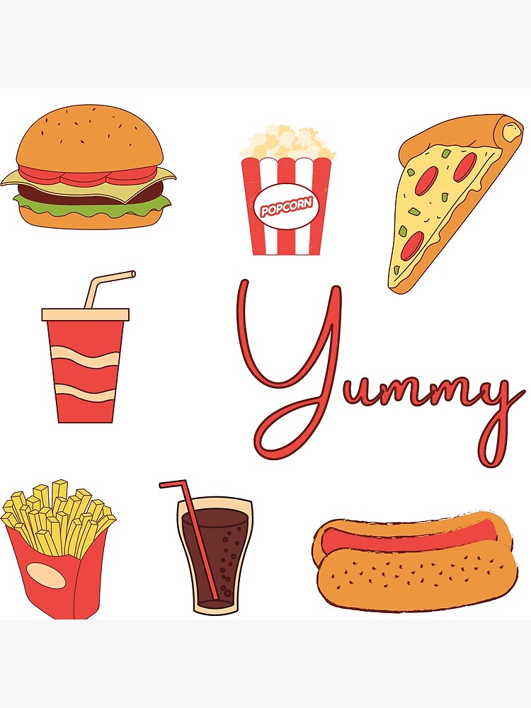 "Fast Food Sticker Pack" Poster by m95sim | Redbubble