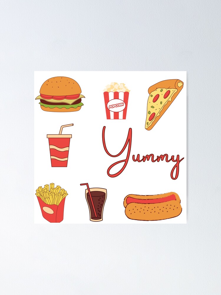 "Fast Food Sticker Pack" Poster by m95sim | Redbubble